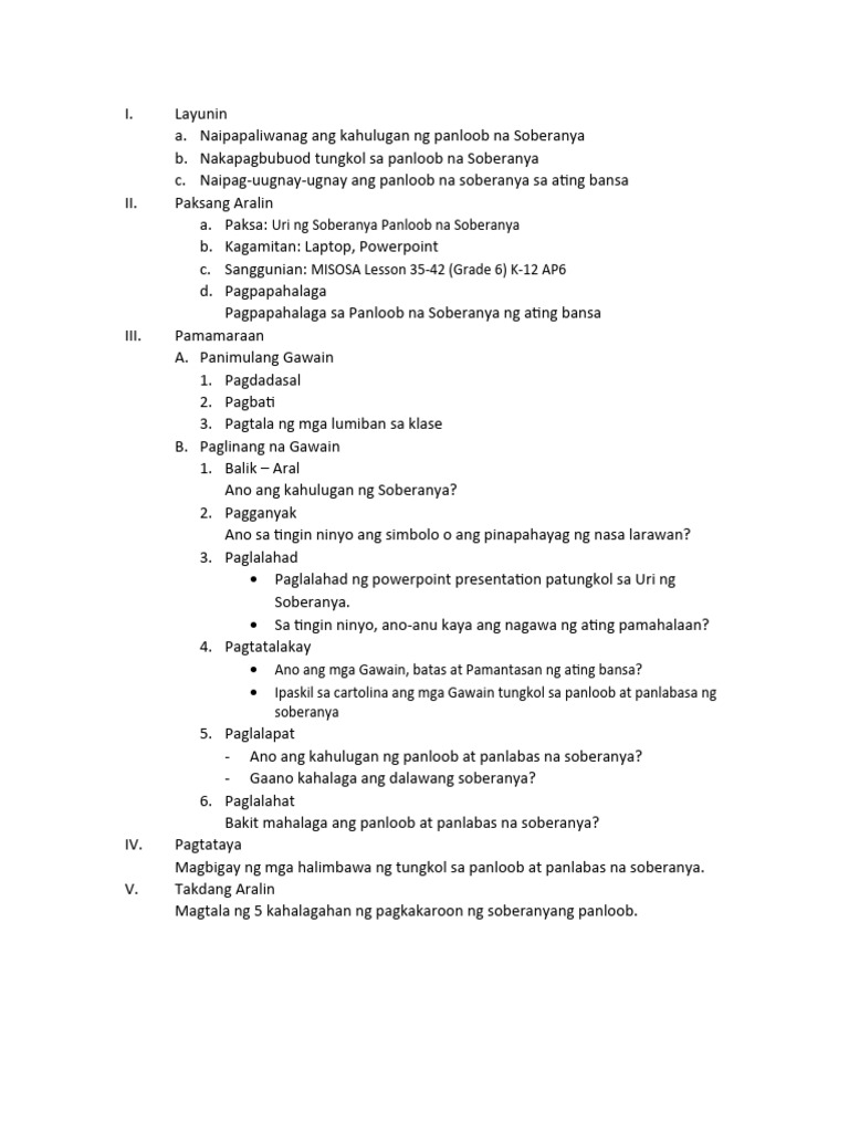 Week 4 - Tuesday (Uri NG Soberanya) | PDF