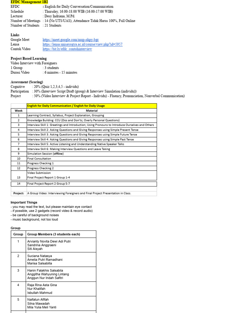 EFDC Management 1B2 - Class Board | PDF | English Language | Learning