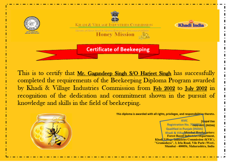 BEEkeeping Certificate | PDF
