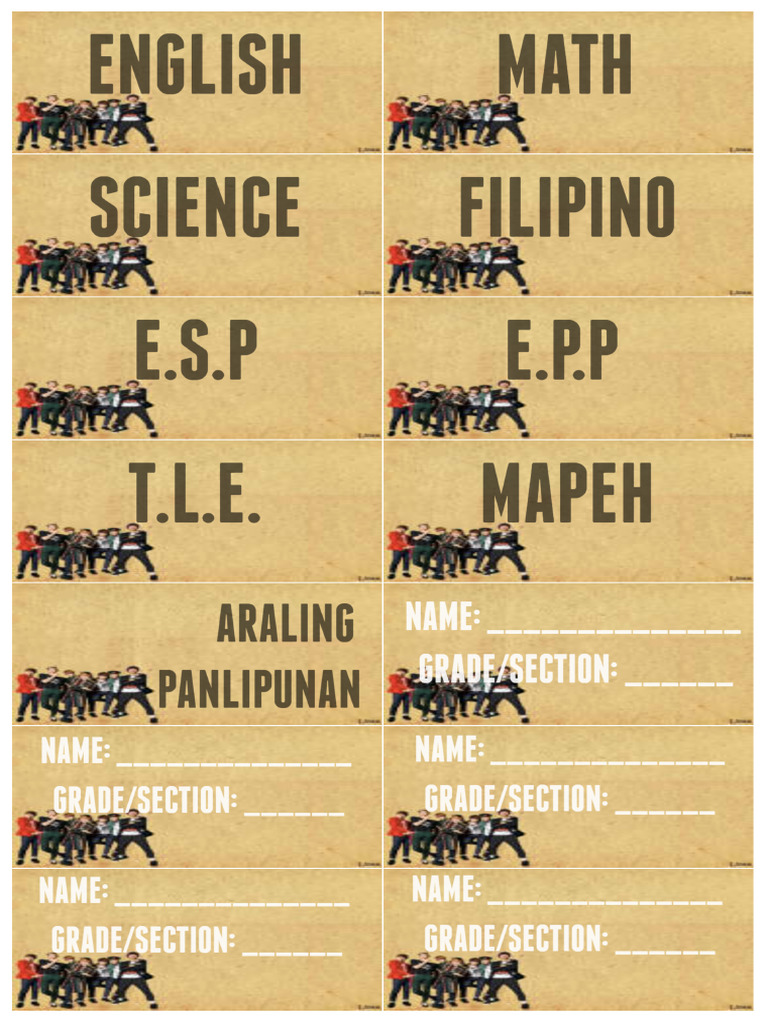 BTS Subject Label | PDF