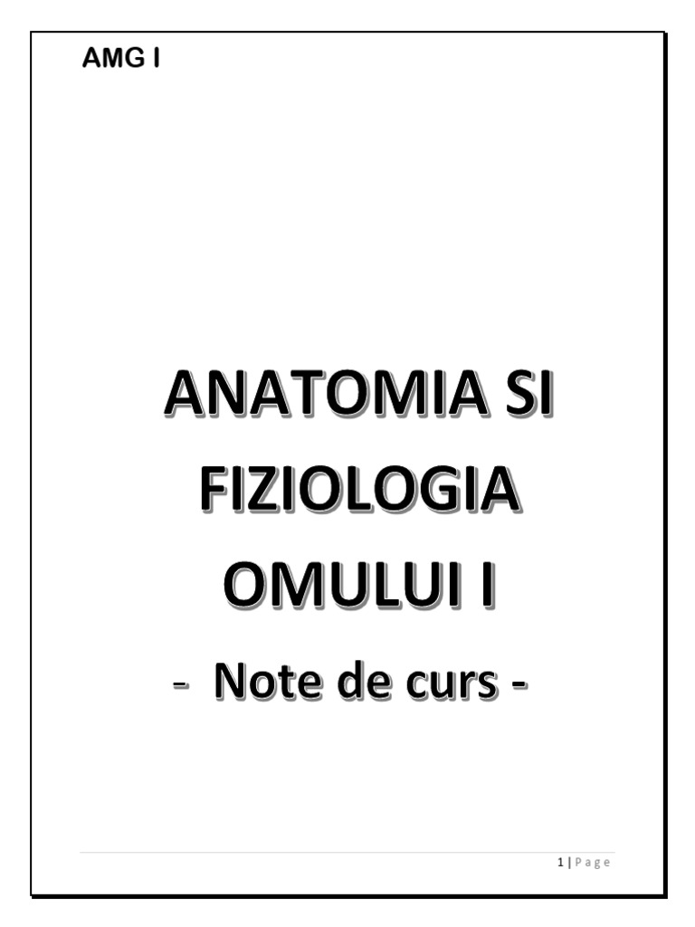 Anatomia Si Fiziologia Omului 1 C1 | PDF