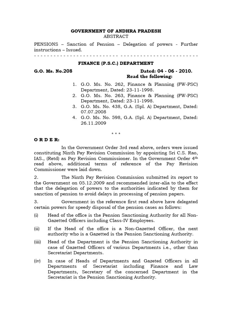 Goms208 (1) Delegation of Powers | PDF | Government Of India
