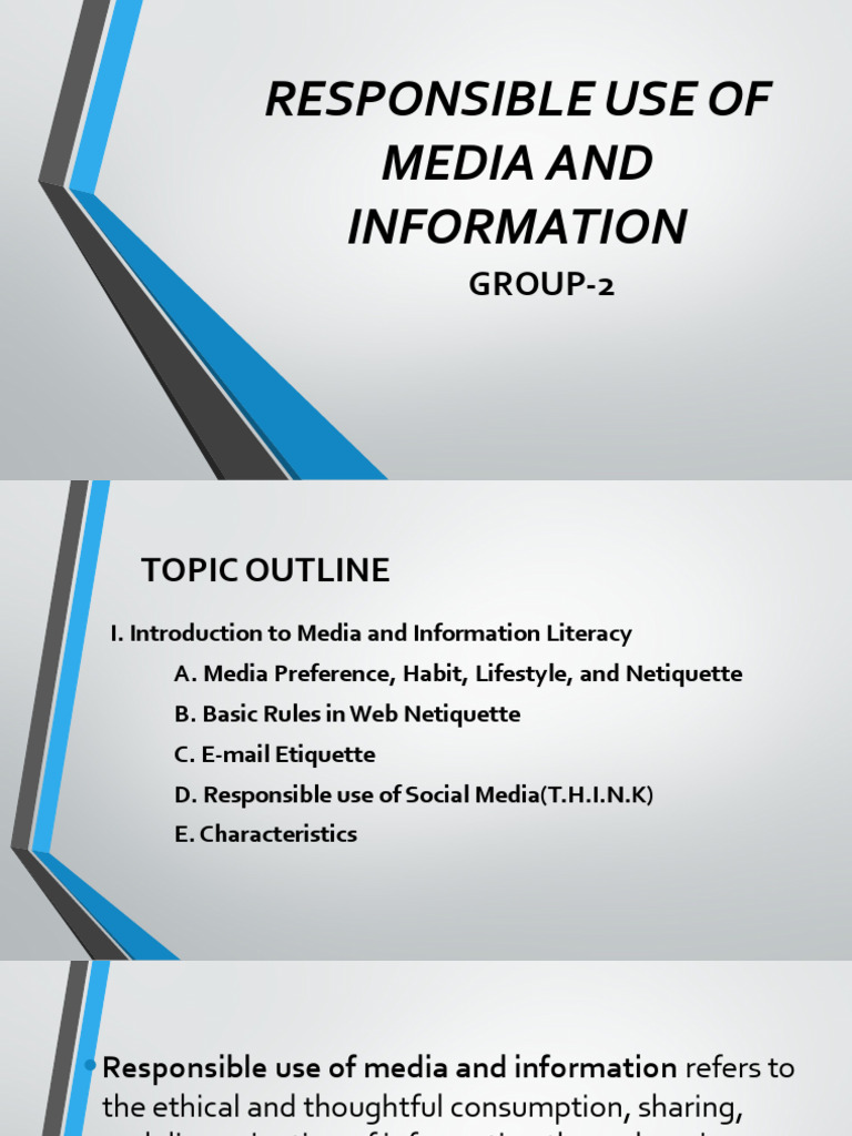 Responsible Use of Media and Information - Pb. | PDF | Human Communication | Communication