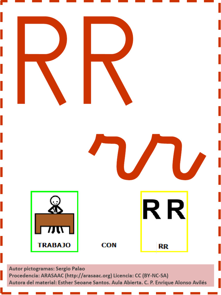Fichas de lectoescritura con RR | PDF | Lectura (proceso) | Codificaciones