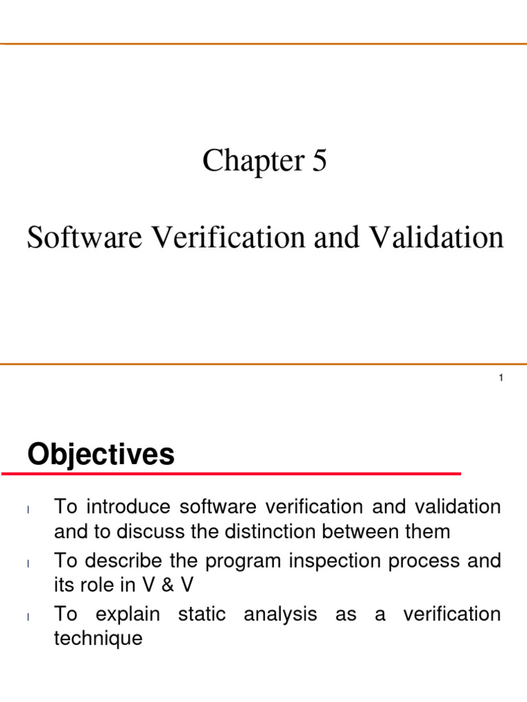Chapter 7 Software Verification and Validation | PDF | Software Testing ... Chapter 7 Software Verification and Validation | PDF | Software Testing ...