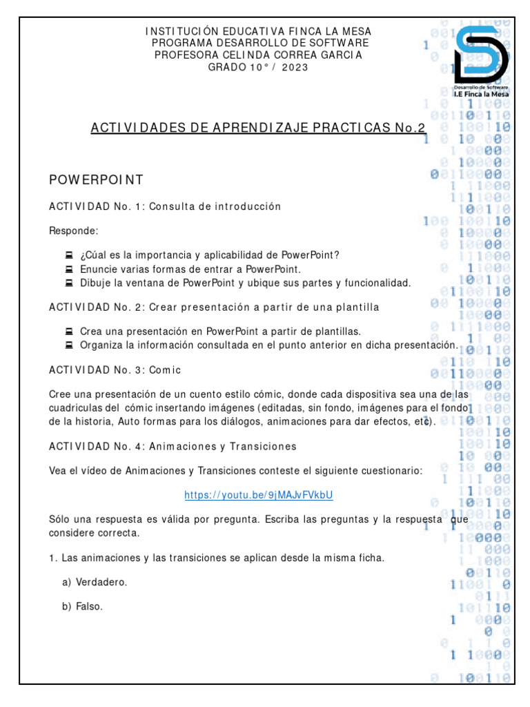 Practica de Powerpoint | PDF | Microsoft PowerPoint | Windows 10
