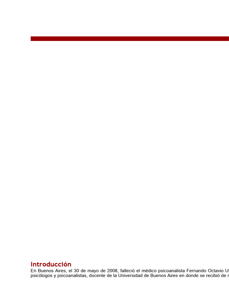 Legado de Fernando Ulloa en Psicoanálisis | PDF | Psicoanálisis | Neurosis