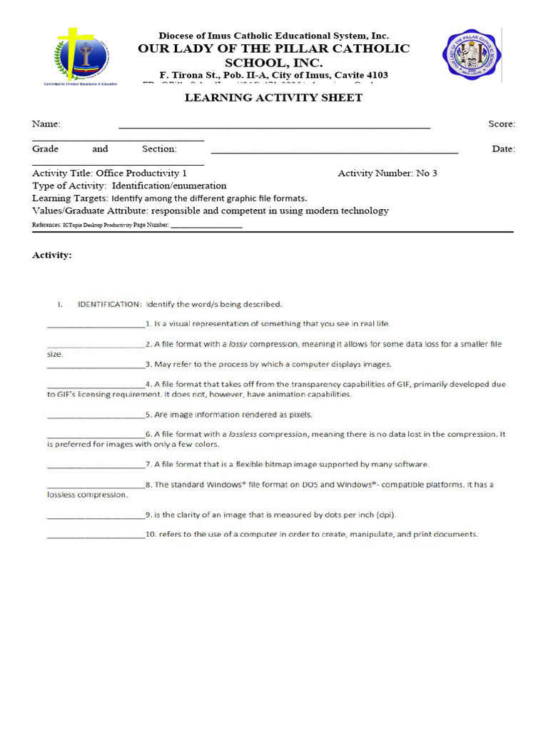 Learning Activity Sheet 3 (1) | PDF