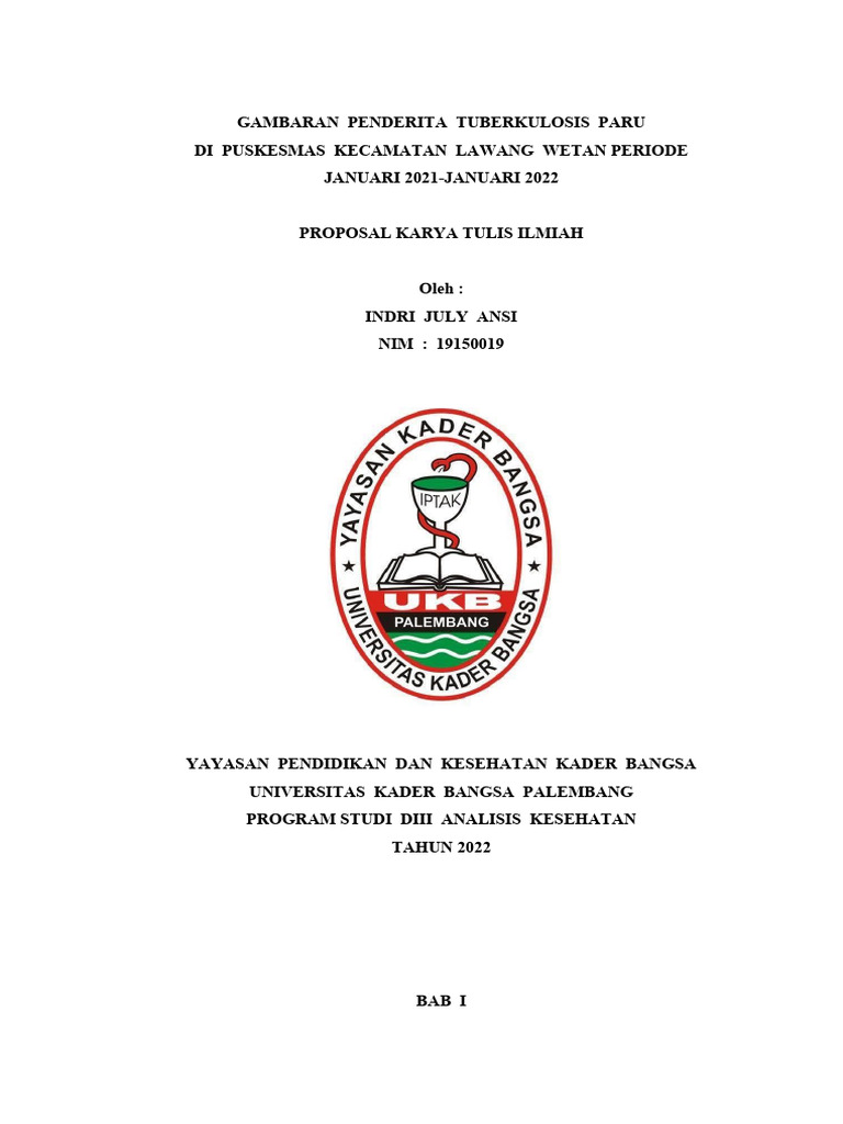 GAMBARAN PENDERITA TUBERKULOSIS PARU KTI Indri | PDF