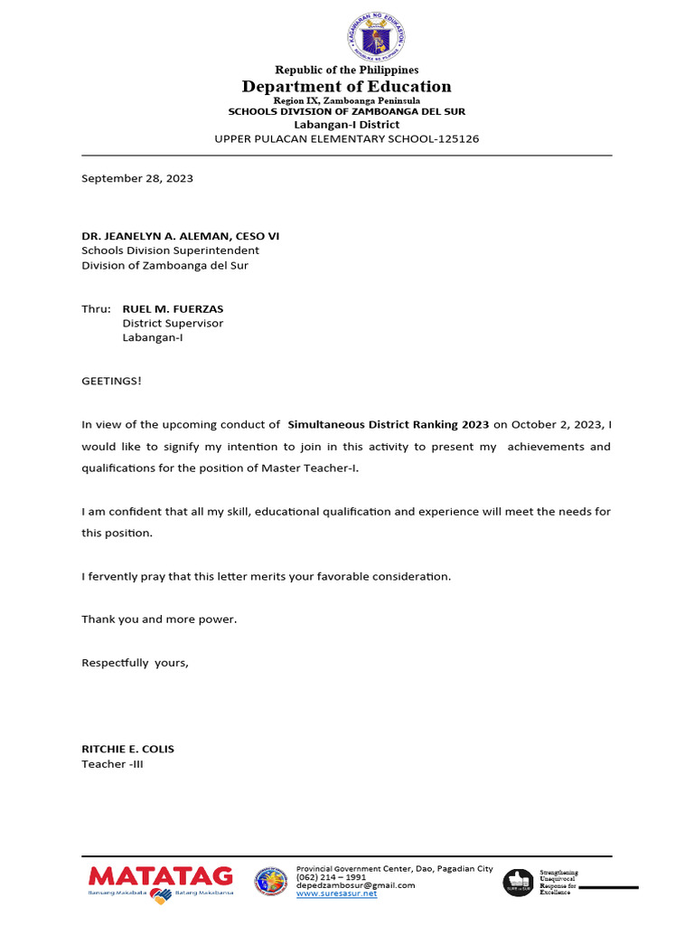 Intent Letter | PDF