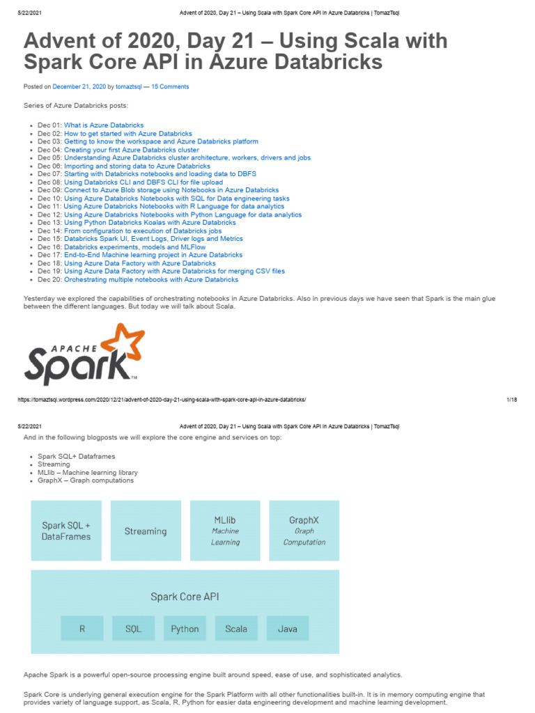 Advent of 2020, Day 21 - Using Scala With Spark Core API in Azure ...