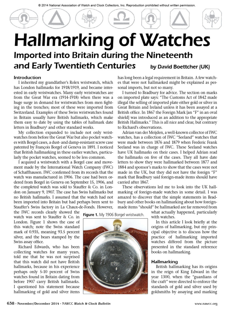 David Boettcher Hallmarking | PDF | Metals | Precious Metals