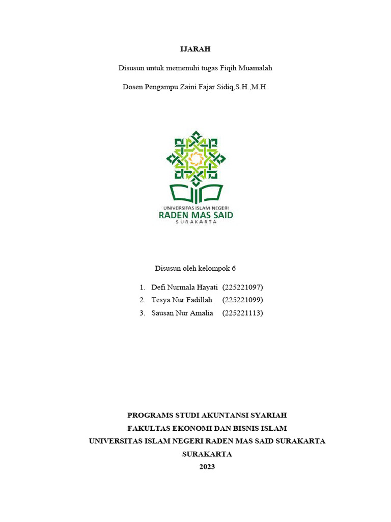 IJARAH | PDF | Politik | Hukum