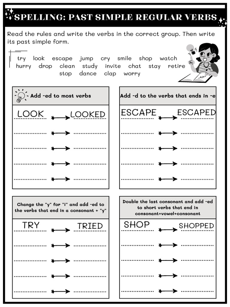 Spelling Past Simple Regular Verbs | PDF
