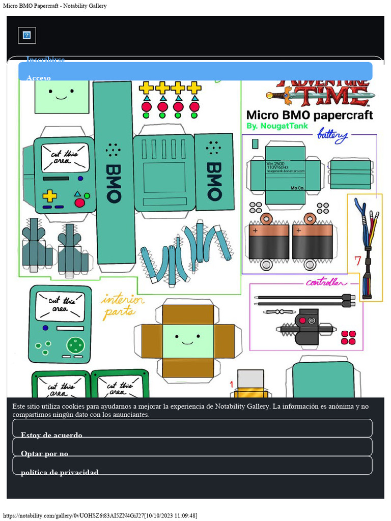 Micro BMO Papercraft - Notability Gallery | PDF