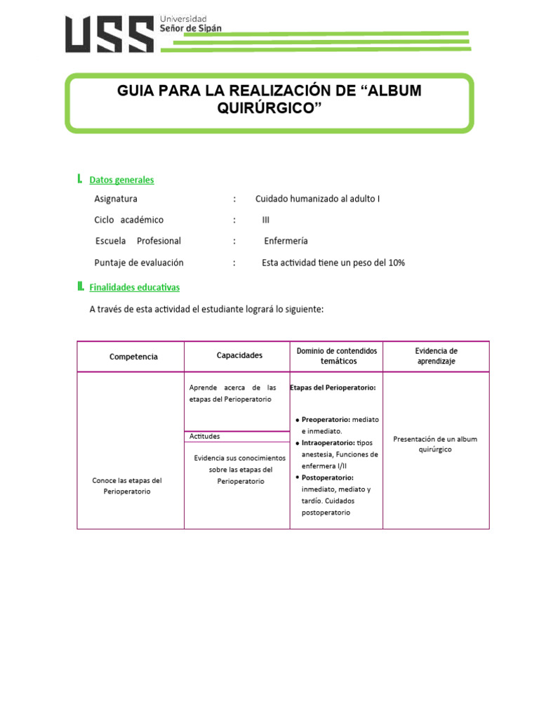 Guia de Evidencia de Aprendizaje #1 | PDF | Perioperatorio | Evaluación Guia de Evidencia de Aprendizaje #1 | PDF | Perioperatorio | Evaluación