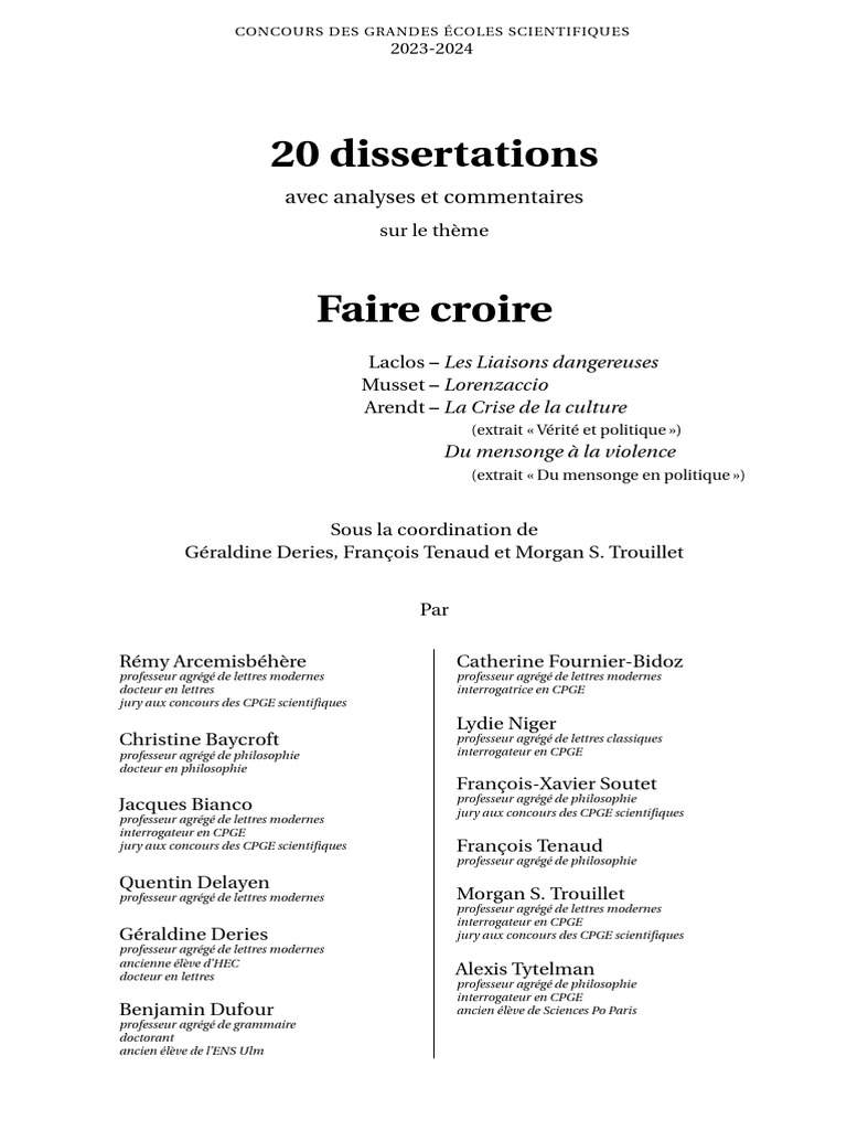 Dissertations sur le thème "Faire croire" | PDF