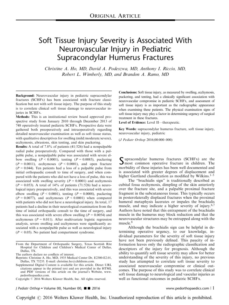 Soft Tissue Injuries | PDF
