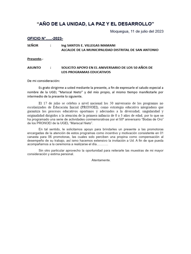 oficio programas | PDF