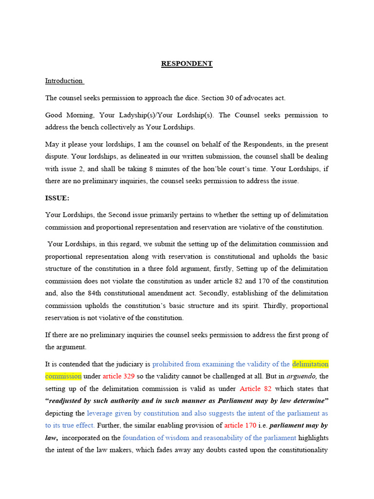 Speech Intra Moot | PDF