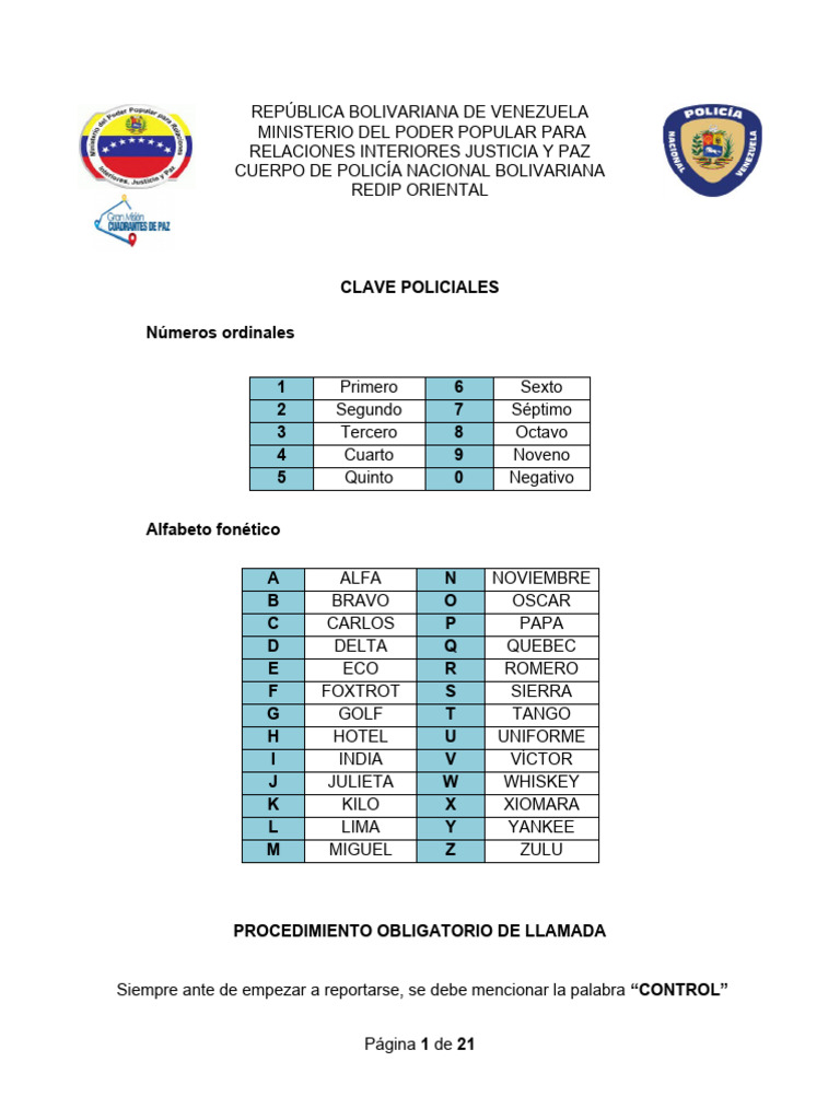 Claves Policiales CPNB | PDF