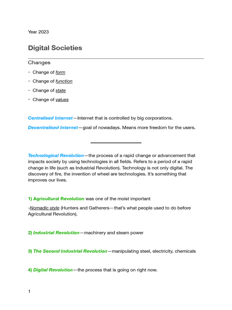 Digital Societies | PDF | Industrial Revolution