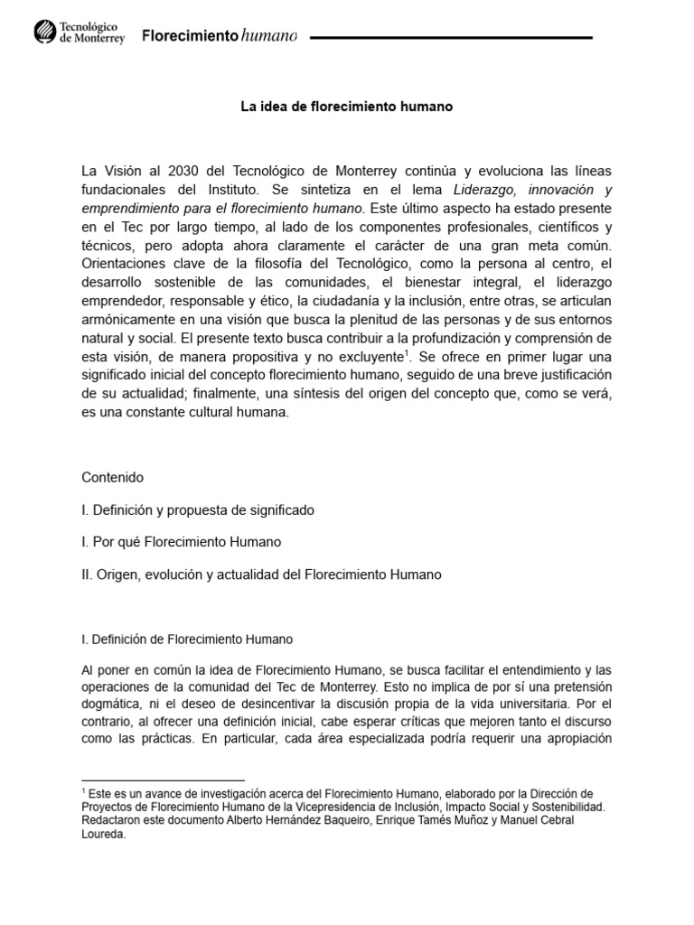 Florecimiento Humano en el Tec de Monterrey | PDF | Felicidad | Sicología