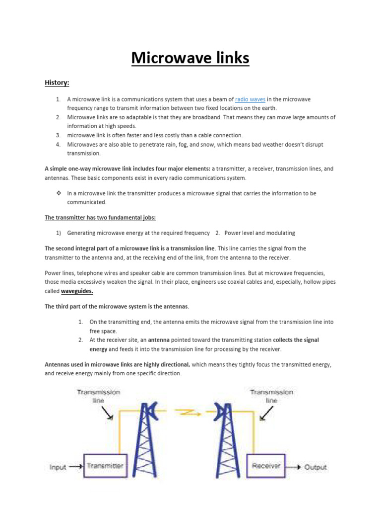 Overview of Microwave Link Systems | PDF | Technology & Engineering