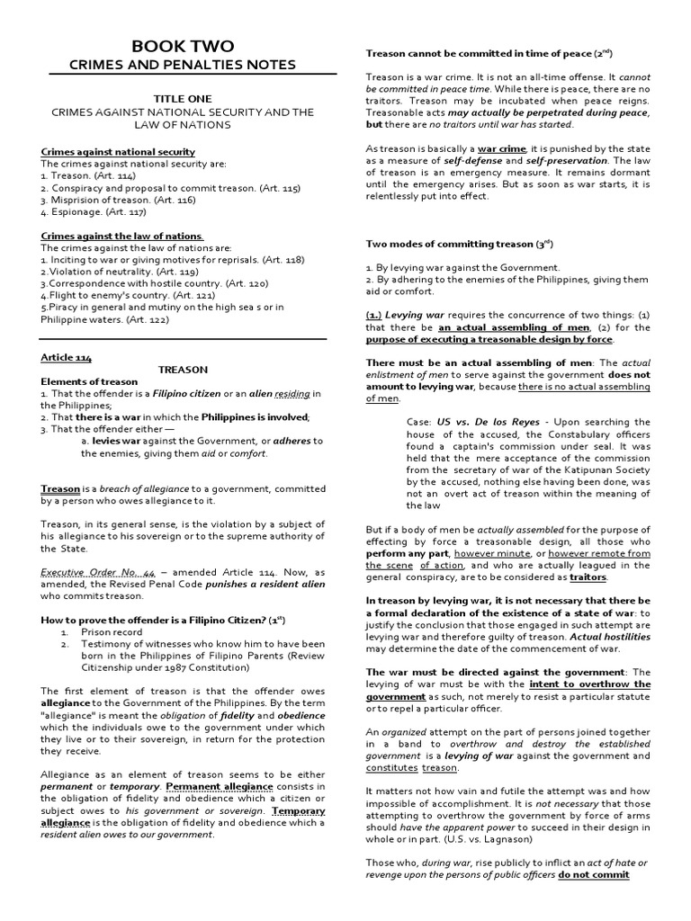 Reyes Book 2 Criminal Law | PDF