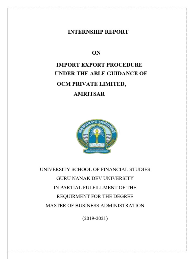 Amrit-Project Import Export | PDF | Letter Of Credit | Customs