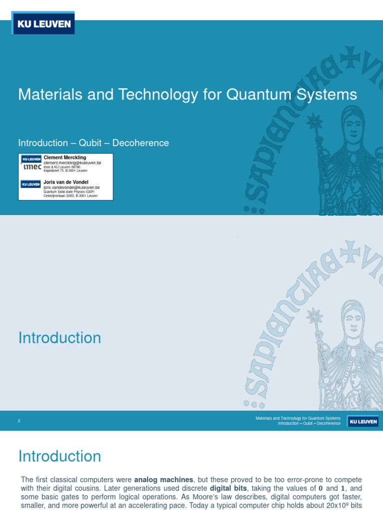 Chapter 01 Introduction Qubit Decoherence | PDF | Quantum Computing ...