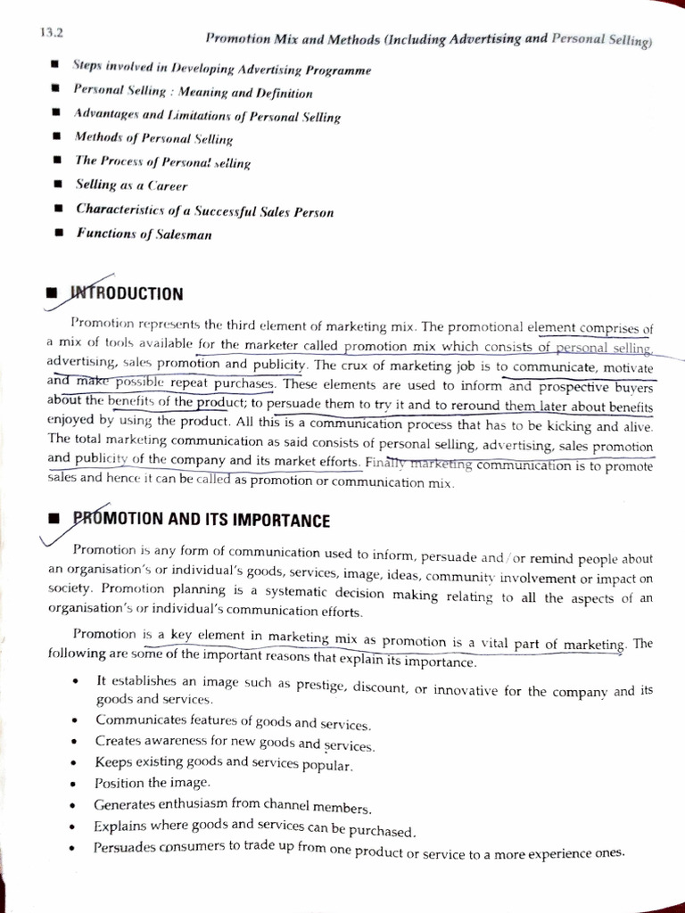 Advertising and Personal Selling | PDF