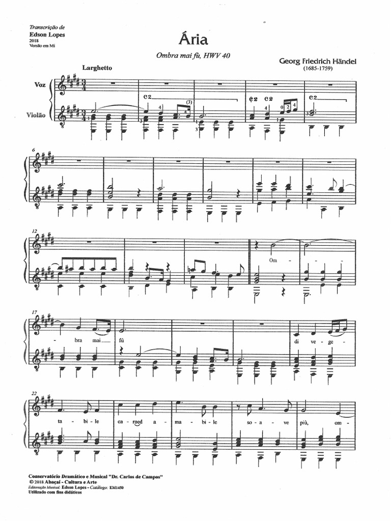 Ária G.F.Handel | PDF