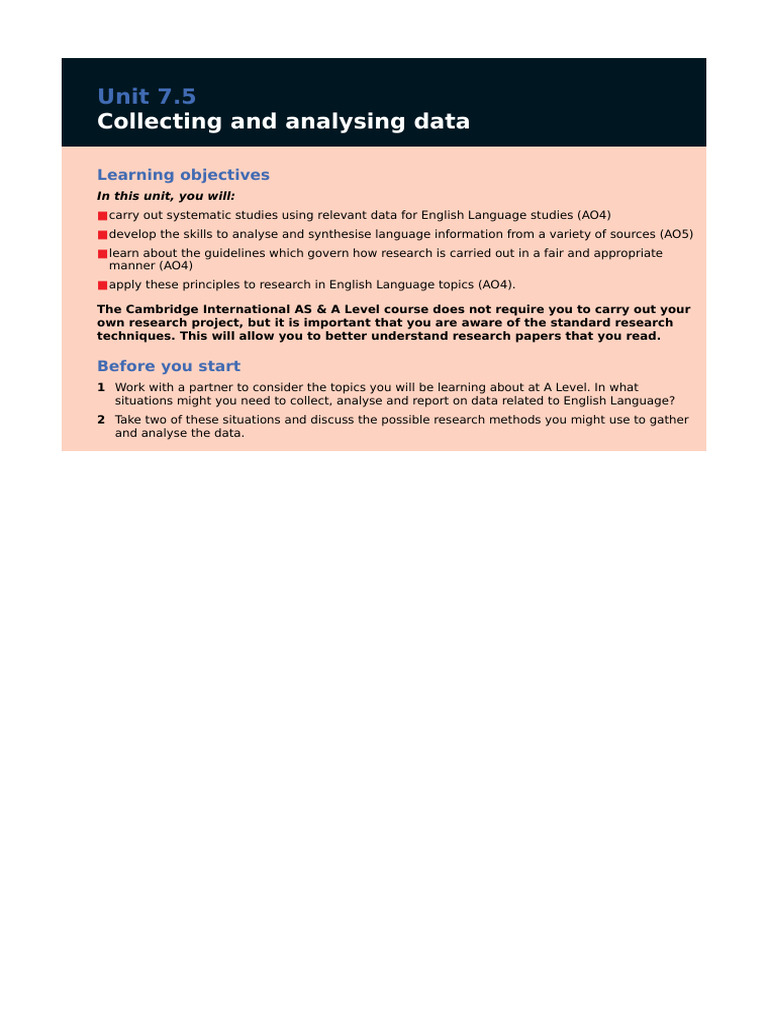 Collecting and Analysing Data | PDF | Career & Growth | Language Arts ...