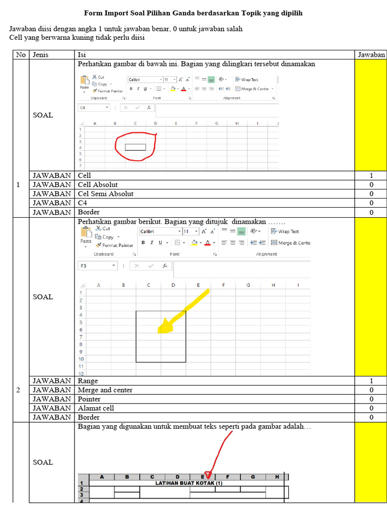 SOAL PAS GANJIL 2021 - PAKET PROGRAM PENGOLAH ANGKA - X AKL - HARIYANTO | PDF