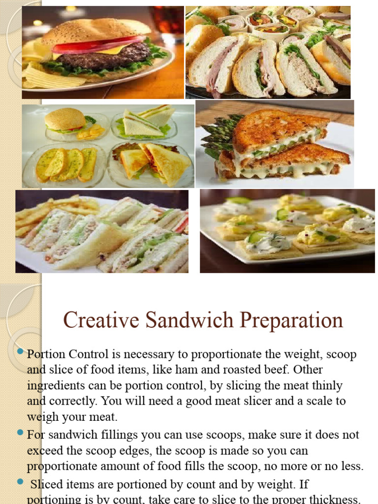 Present A Variety of Sandwich | PDF | Knife | Blade