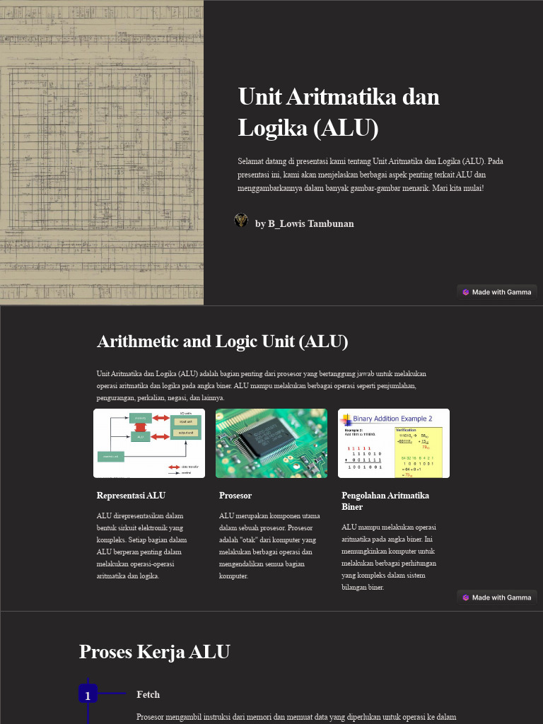 Unit Aritmatika Dan Logika ALU | PDF