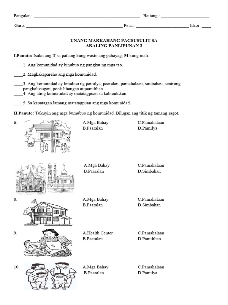 First Periodical Examination | PDF