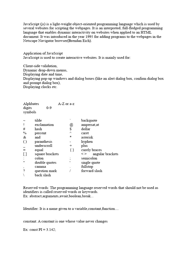 JAVASCRIPT | PDF | Document Object Model | Java Script JAVASCRIPT | PDF | Document Object Model | Java Script