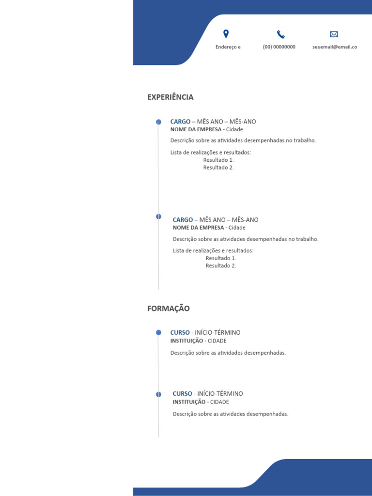 (UNICESUMAR) Modelo de Currículo I | PDF
