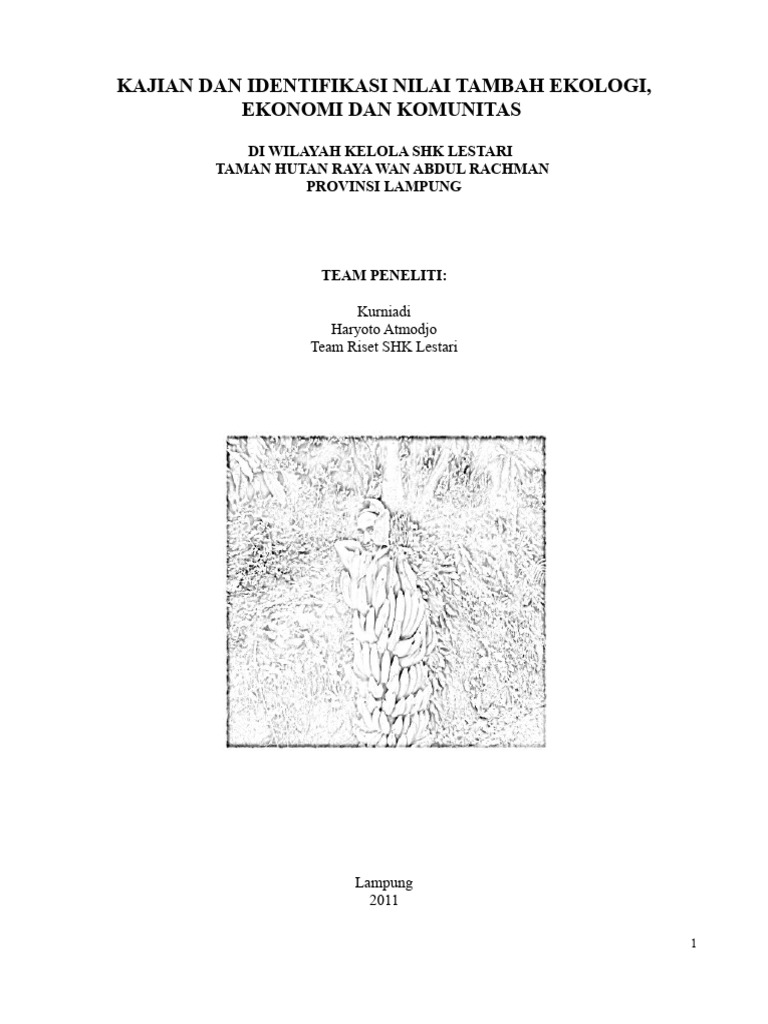 Hasil Riset Sosek SHK Lestari - Lampung | PDF