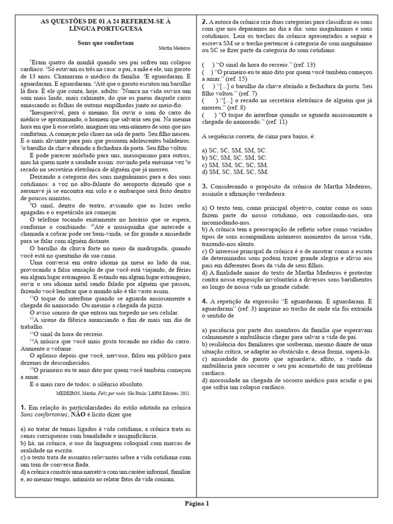 Simulado EEAR - Port, Mat, Fis, Ing - Dia 2505 | PDF | Assunto (gramática) | Adele