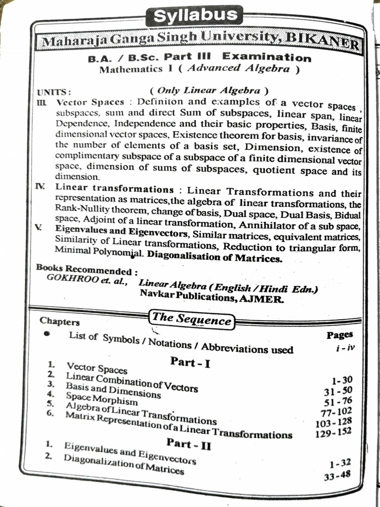 Linear Algebra Book PDF | PDF