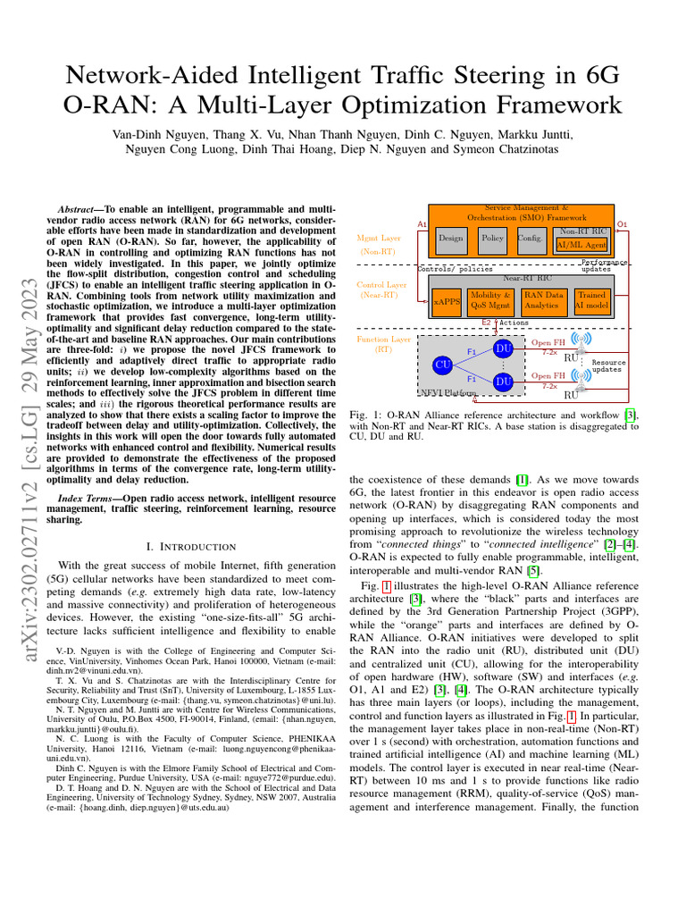 Network-Aided Intelligent Traffic Steering in 6G O-RAN: A Multi-Layer Optimization Framework ...