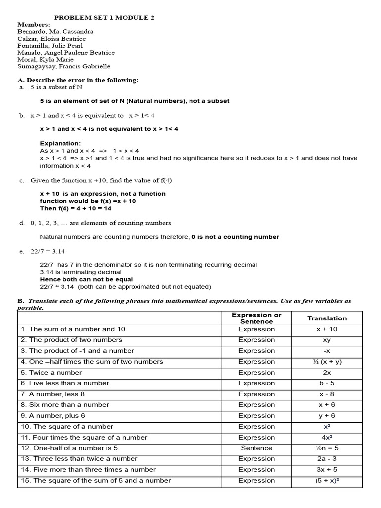 Problem Set 1 Module 2 Pdf