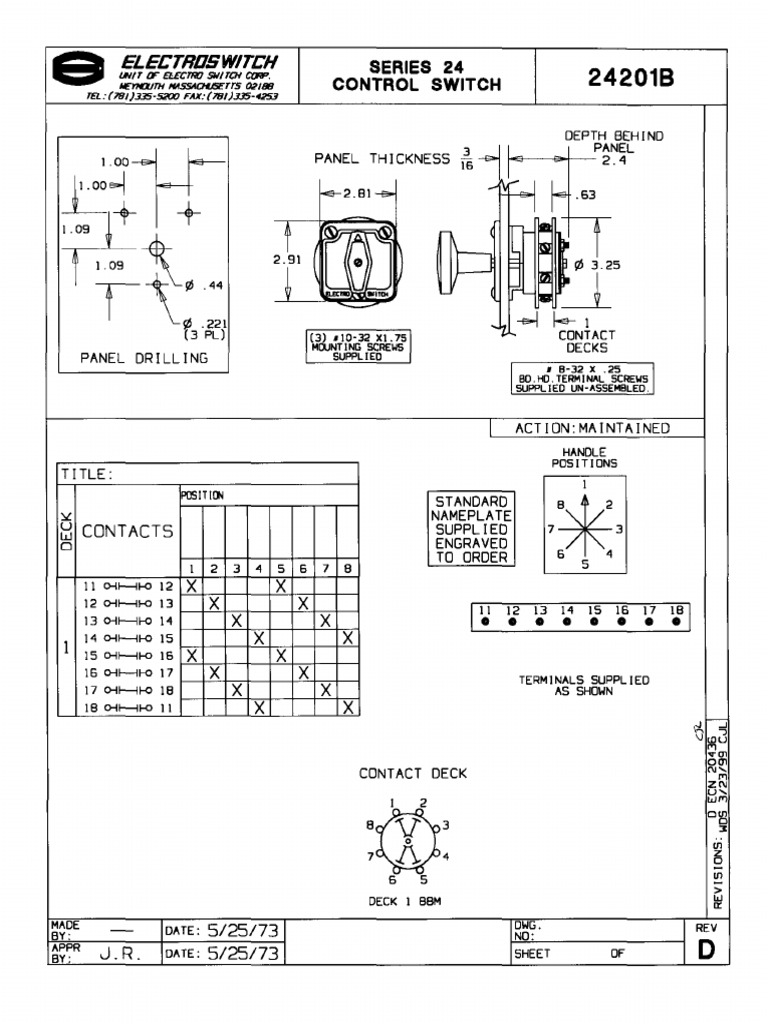 Control Switch - 24201B - REVD | PDF