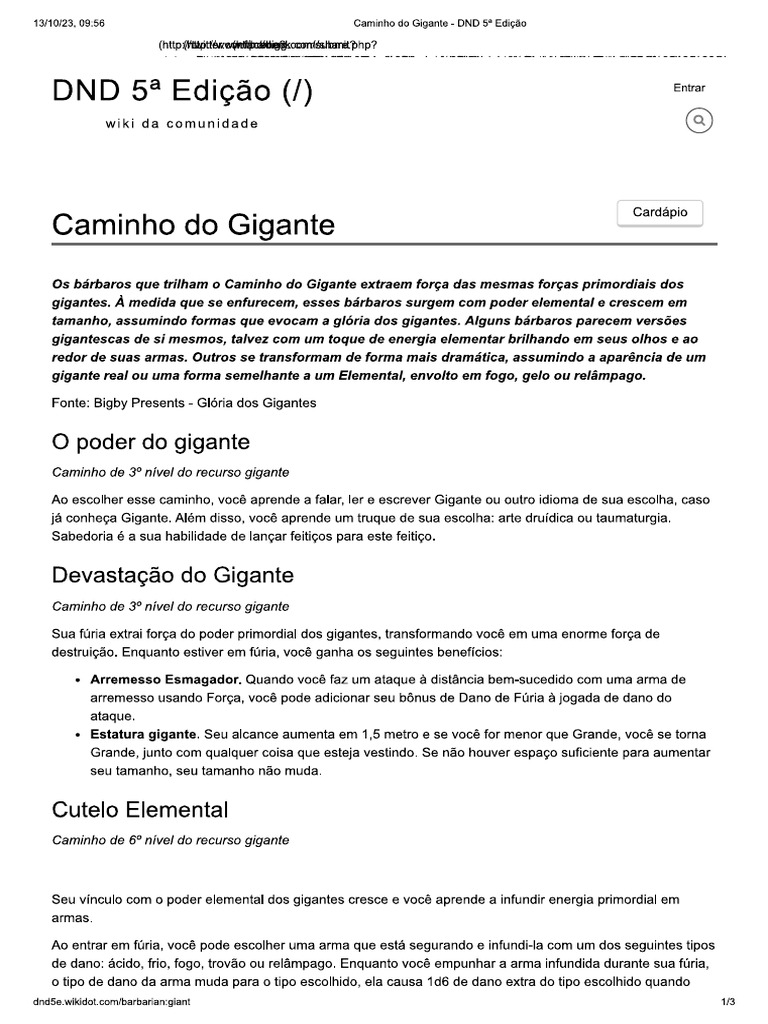 Caminho Do Gigante | PDF