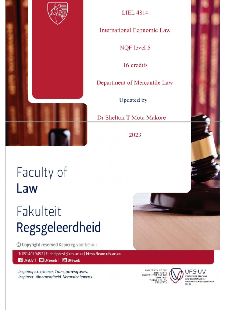 International Economic Law Module Guide | PDF | World Trade ...