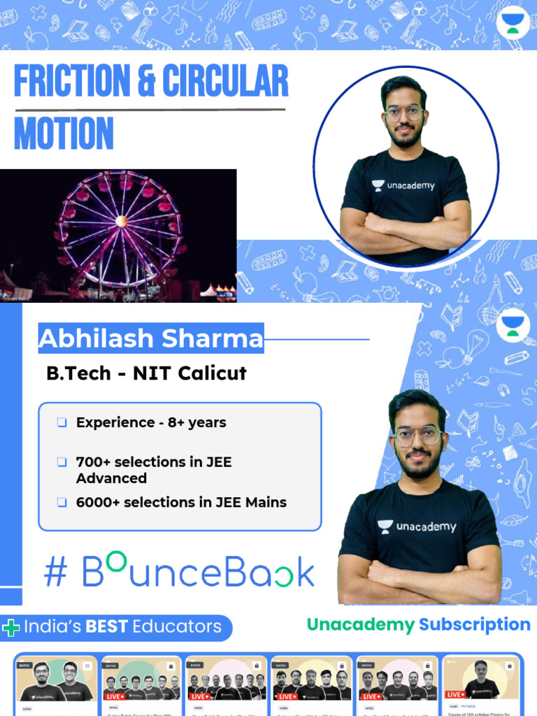 BB 2.0 - Friction & Circular Motion | PDF | Acceleration | Kinematics