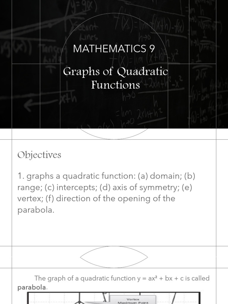 Graphs of Quadratic Functions | PDF | Computers